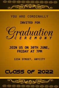Graduation Program Poster Template | PosterMyWall