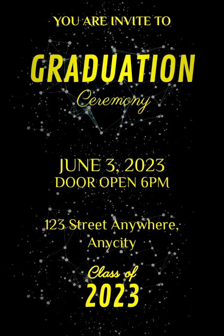 Graduation Program Poster Template | PosterMyWall