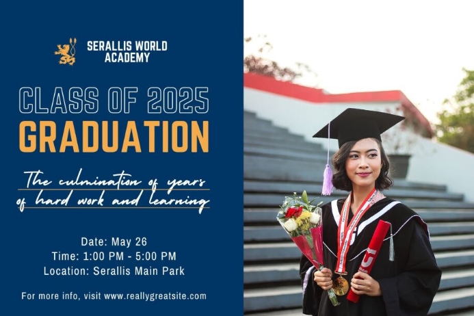 Graduation Program Poster Template | PosterMyWall