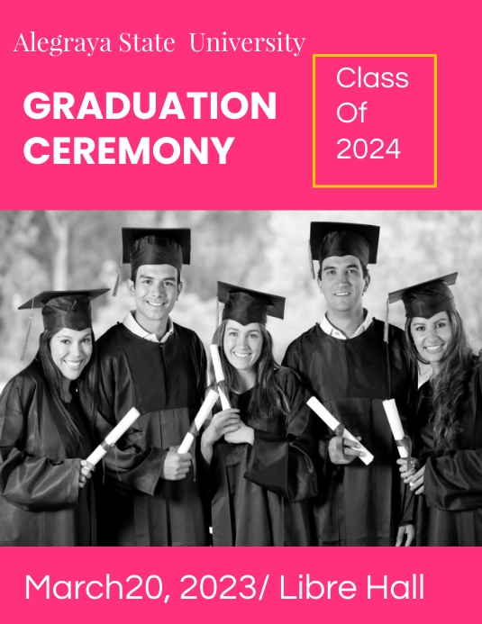 Modèle Graduation Program Template, Graduation Progr | PosterMyWall