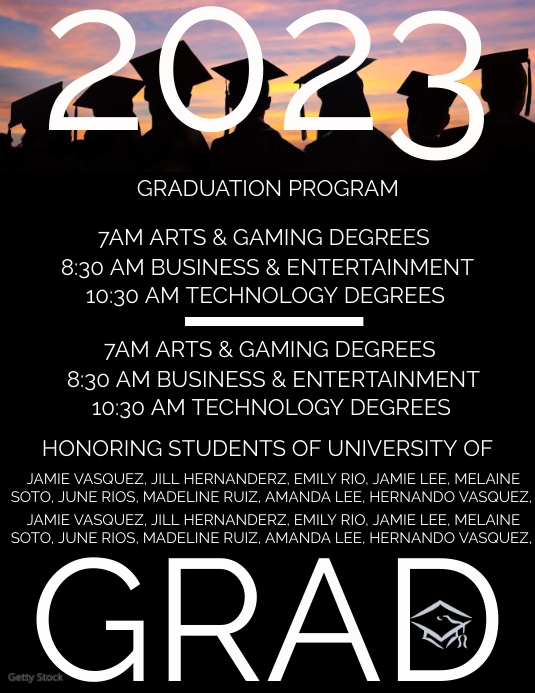 Graduation Program Templates | PosterMyWall