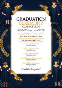Graduation Event Schedule Template | PosterMyWall