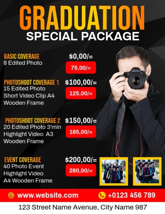 Graduation Special Package Template | PosterMyWall