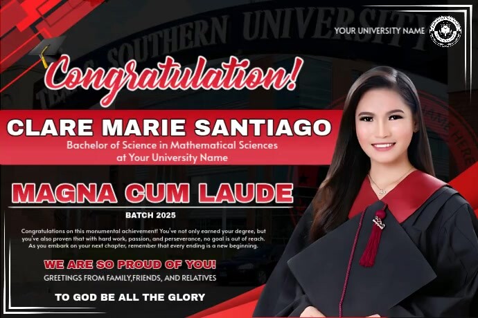 GRADUATION TARPAULIN BANNER Template | PosterMyWall