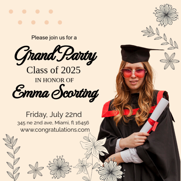 Graduation template | PosterMyWall