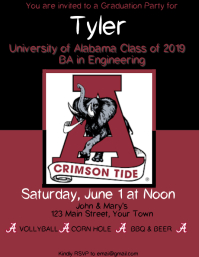 Graduation University of Alabama Template | PosterMyWall