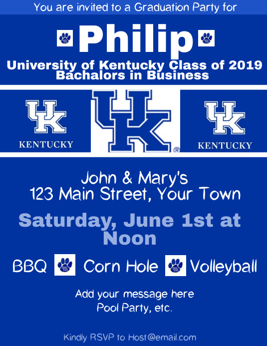 Graduation University of Kentucky Template | PosterMyWall