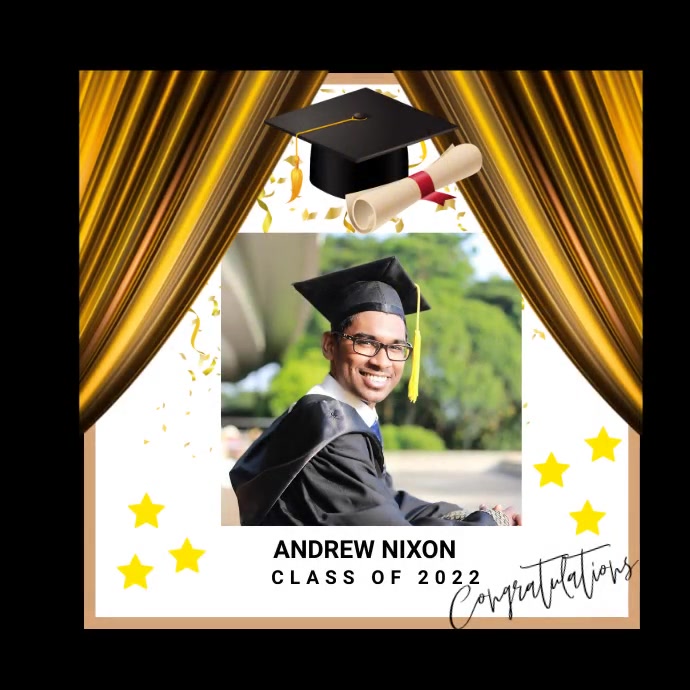 GRADUATION VIDEO TEMPLATE.E | PosterMyWall