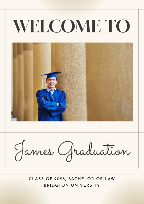 Graduation Welcome Greeting Flyer Template | PosterMyWall