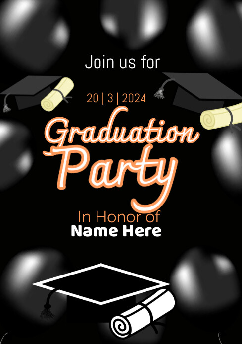 Plantilla de GraduationGraduation party A4 template | PosterMyWall