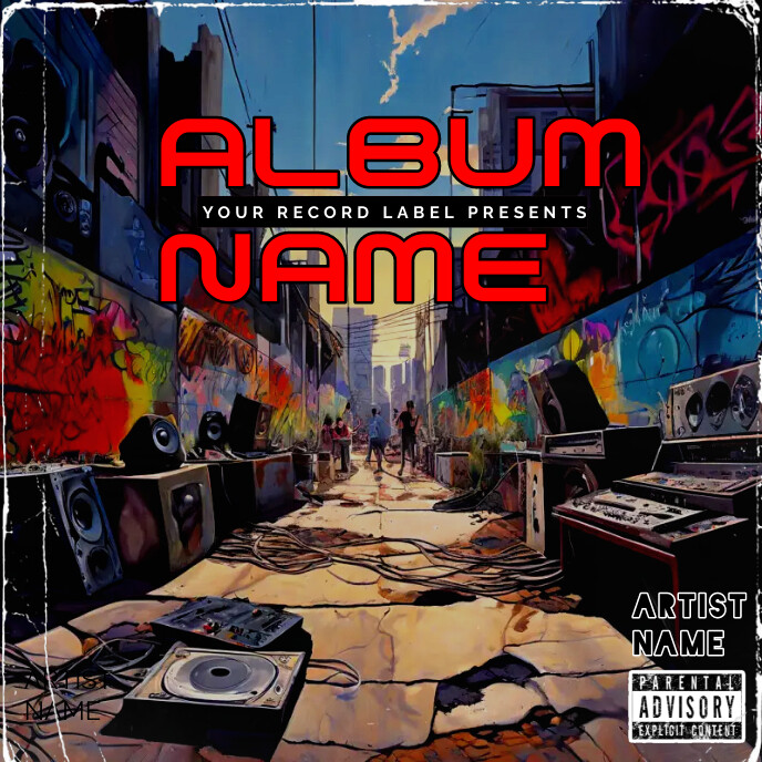 Graffiti Album Cover Template (1) | PosterMyWall