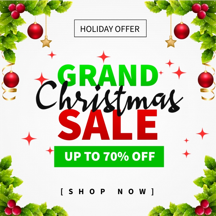 Grand Christmas Sale Ad Template | PosterMyWall