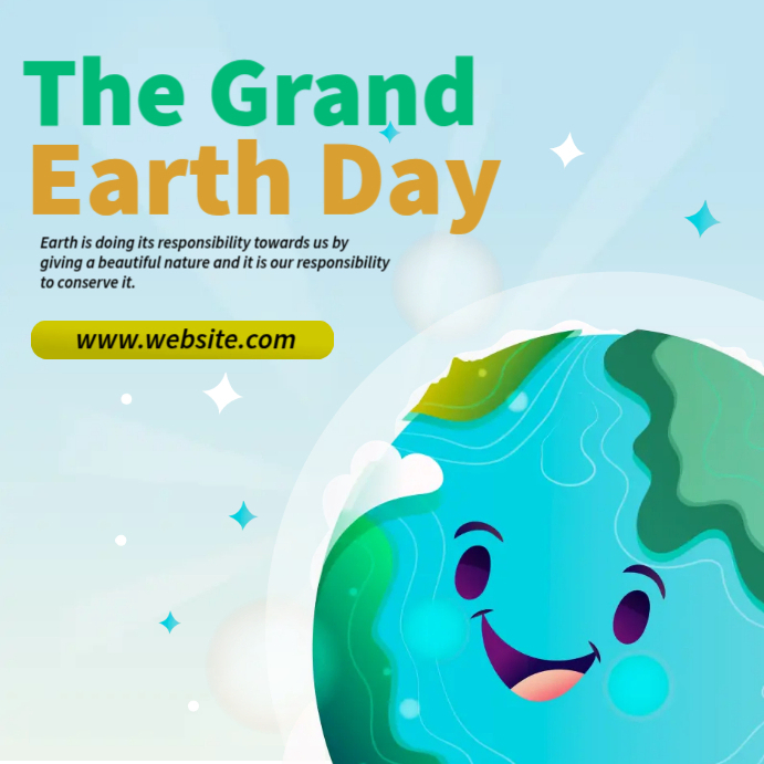 Grand Earth Day Ads Template | PosterMyWall