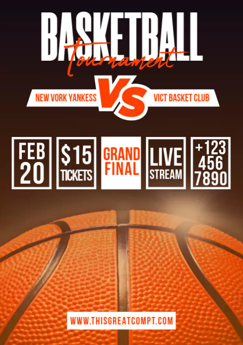 Grand Final Basketball Tournament Template | PosterMyWall