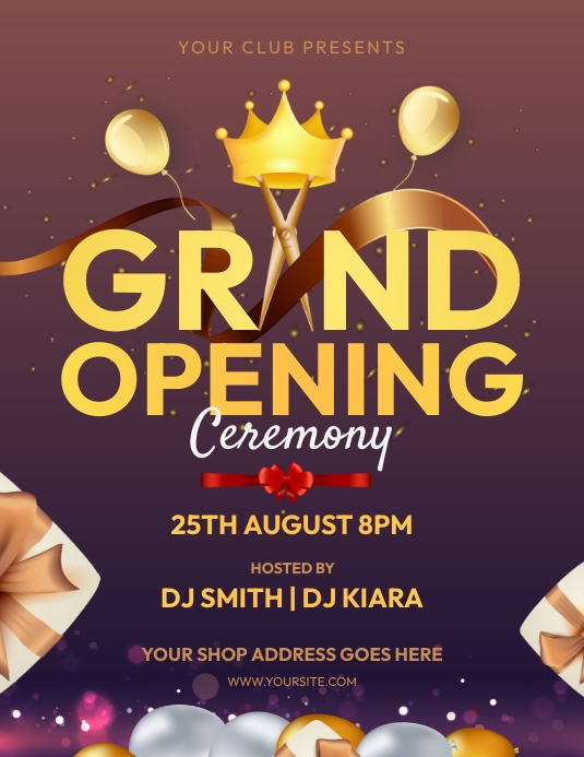 Grand Opening, Brosur Template Pesta Undangan | PosterMyWall
