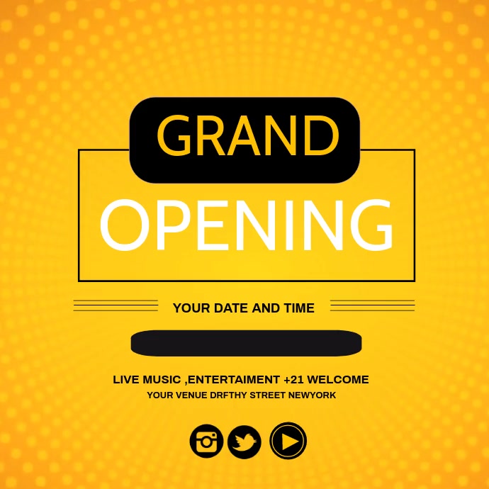 Copy of grand opening,re-launch | PosterMyWall