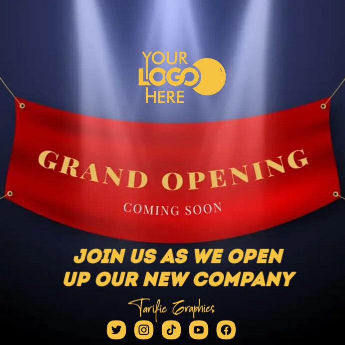 grand opening banner Template | PosterMyWall