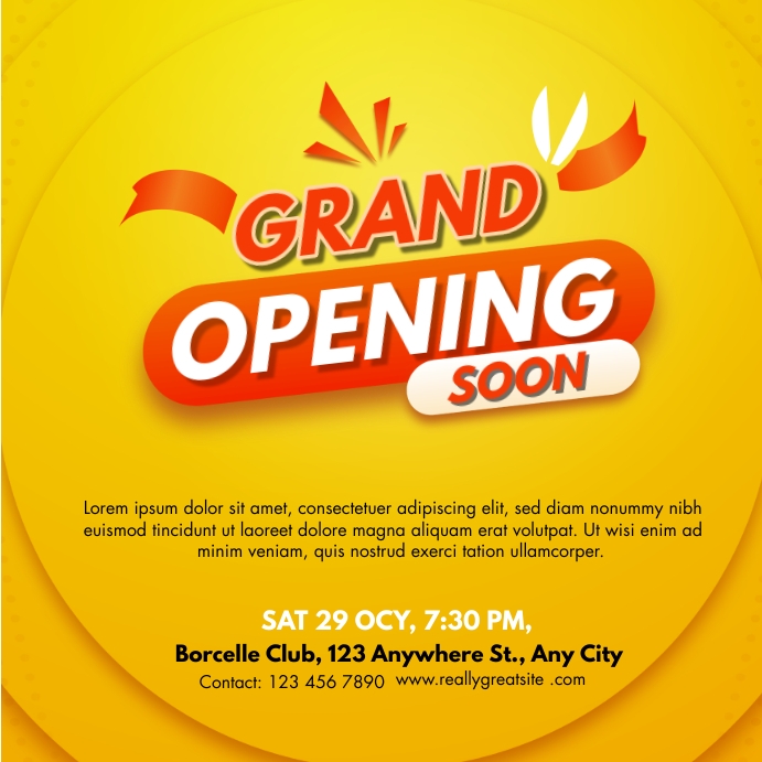 Modèle GRAND OPENING BUSINESS TEMPLATES | PosterMyWall