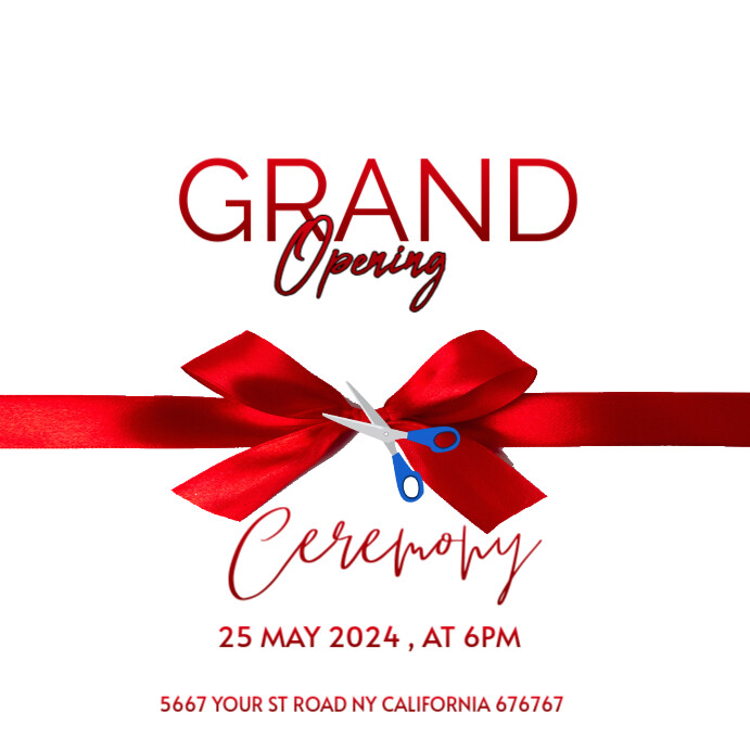 Grand Opening Ceremony Template | PosterMyWall