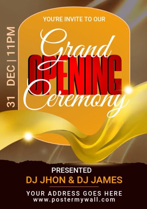 grand opening ceremony Template | PosterMyWall