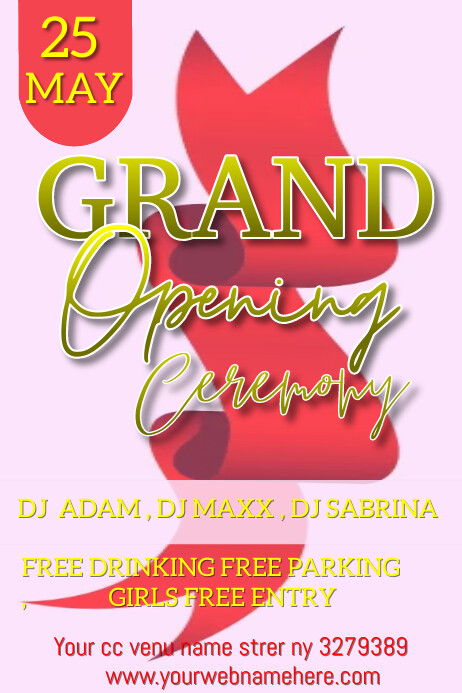 Grand Opening Ceremony Template | PosterMyWall