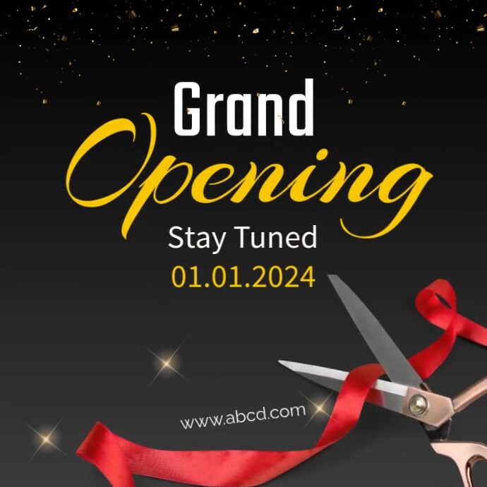 Grand opening ceremony free customisable temp Template | PosterMyWall