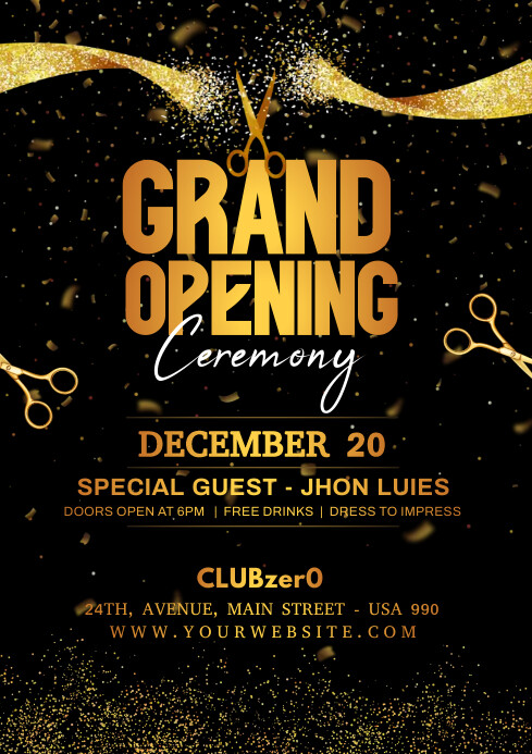 Grand opening poster template | PosterMyWall