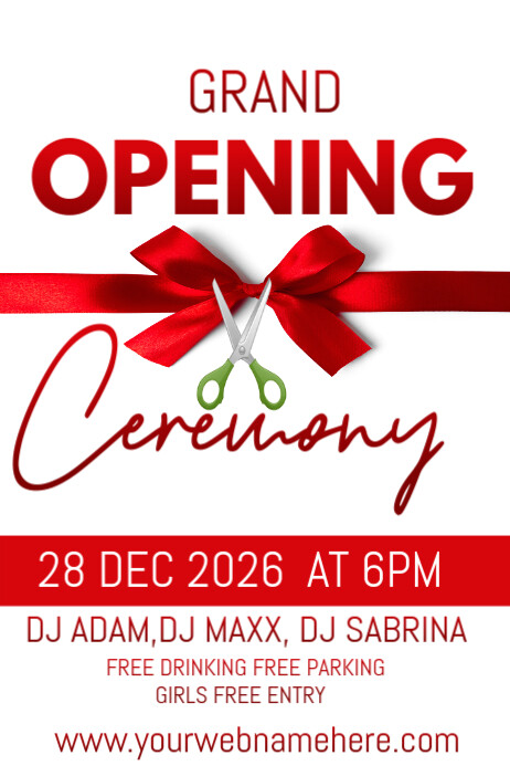 Grand opening Ceremony Template | PosterMyWall