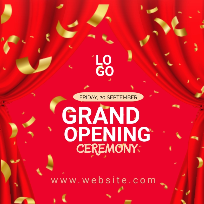 Plantilla de Grand opening ceremony template | PosterMyWall