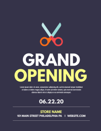 Blackboard style Re-Opening poster template | PosterMyWall