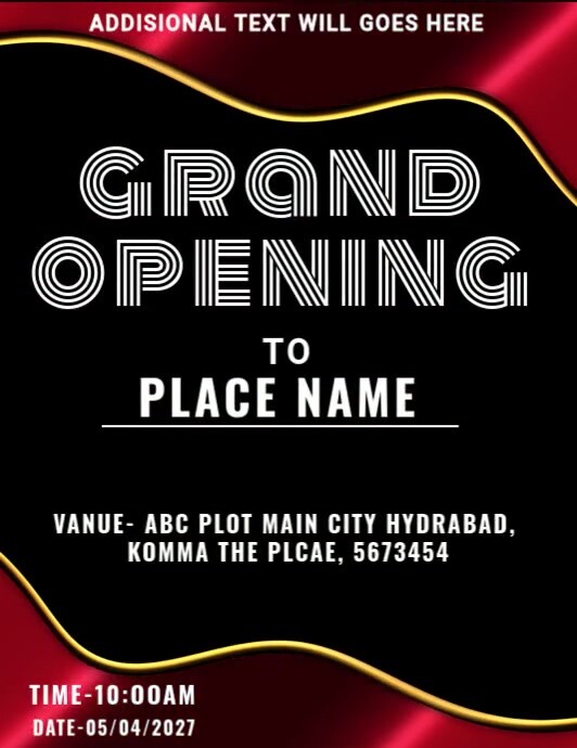 Grand opening Templat | PosterMyWall