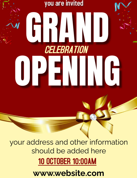 Grand opening design template flyer | PosterMyWall
