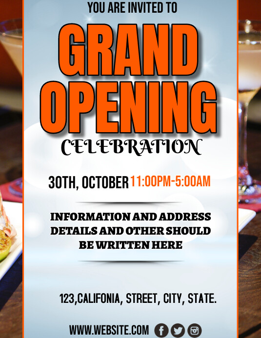 Grand opening design template flyer | PosterMyWall