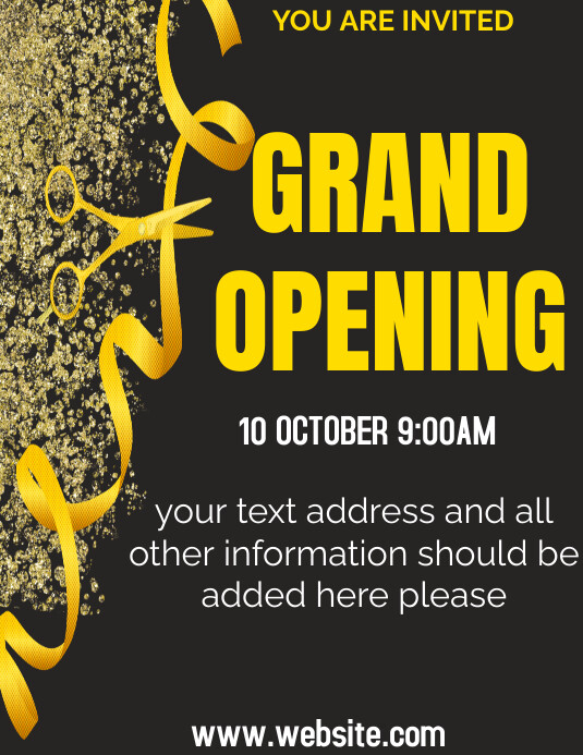 Grand opening design template flyer | PosterMyWall