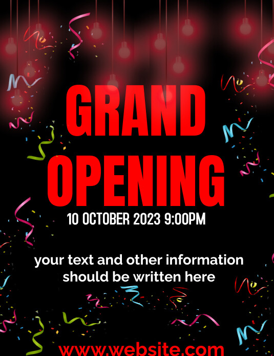 Grand opening design template flyer | PosterMyWall