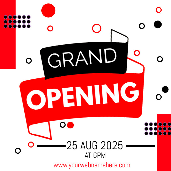 Grand Opening Event Announcement With Pattern Template | PosterMyWall