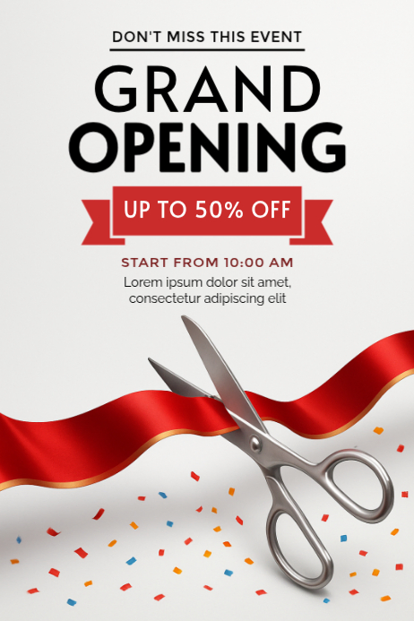 Grand Opening Event Poster Template | PosterMyWall