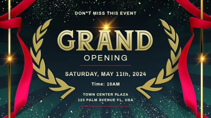 Plantilla de Grand Opening Event Template | PosterMyWall