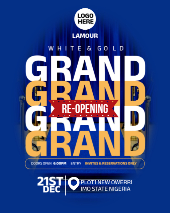 grand opening flyer grand opening poster Template | PosterMyWall