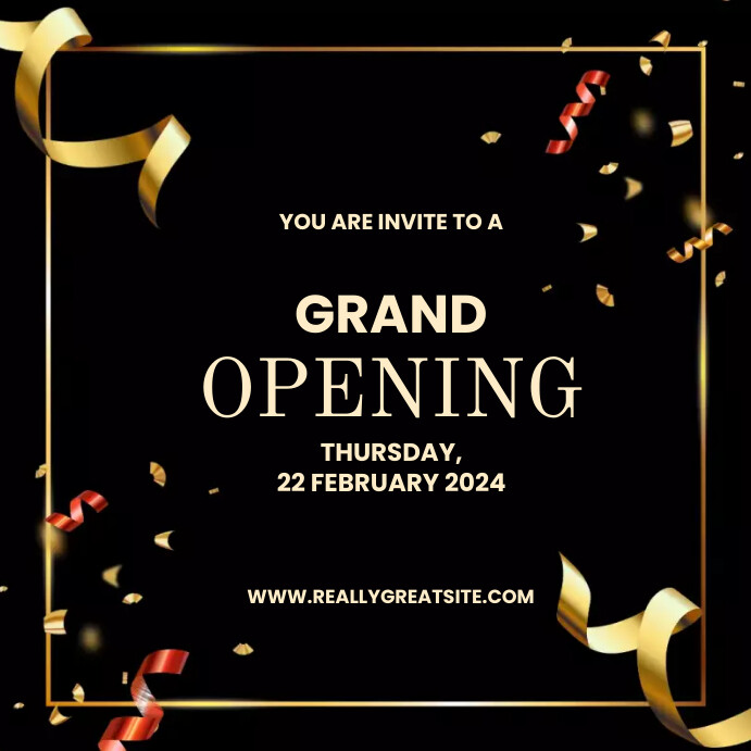Plantilla de Grand Opening Instagram Post | PosterMyWall