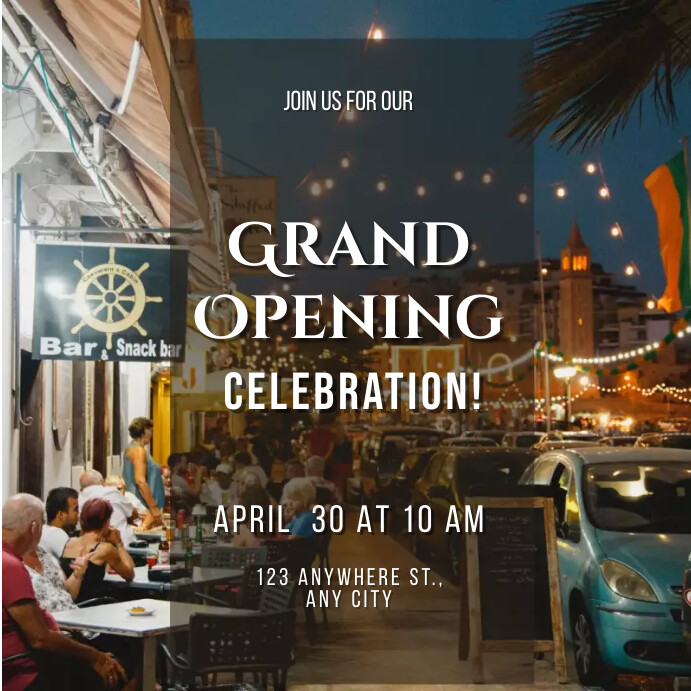 Copy of Grand Opening Instagram Post | PosterMyWall