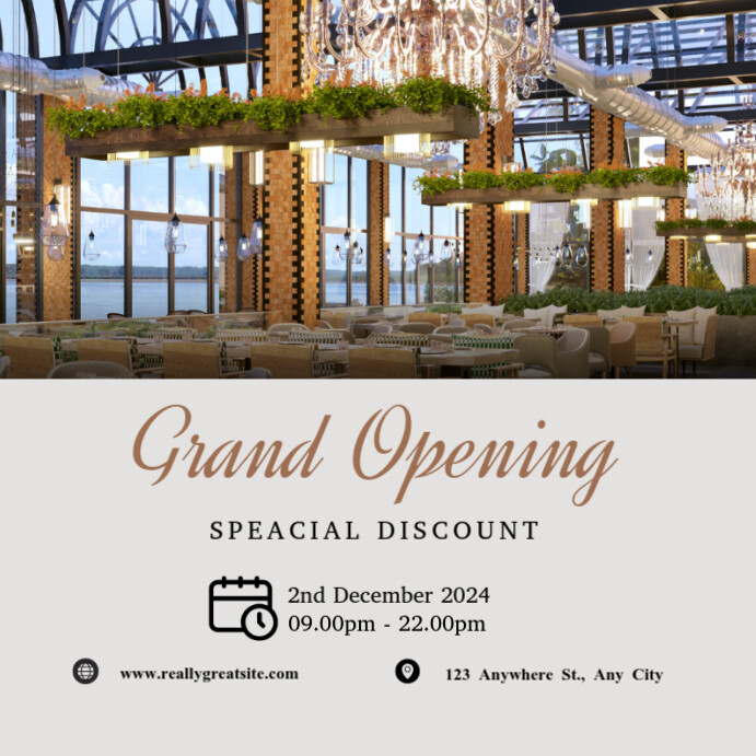 Grand Opening Instagram Post Templat | PosterMyWall