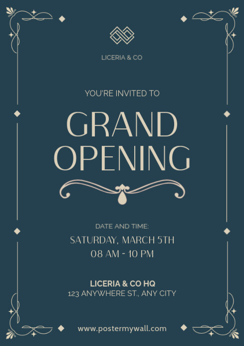 Grand Opening Invitation Template | PosterMyWall