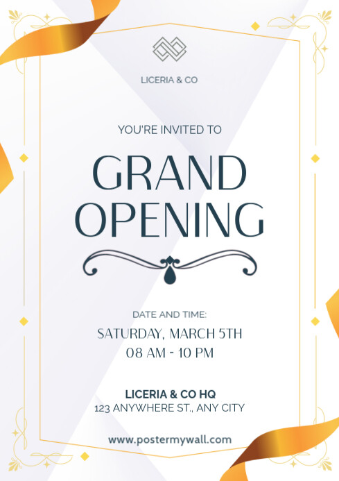 Grand Opening Invitation Template | PosterMyWall
