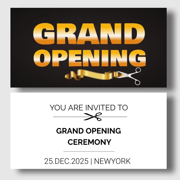 Grand opening Invitation Template | PosterMyWall