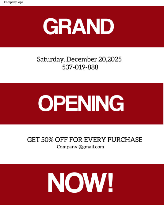 Plantilla de Grand opening now | PosterMyWall