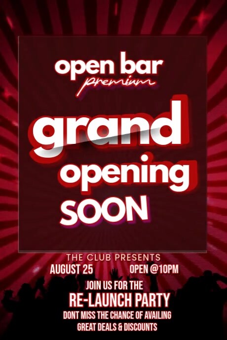 Grand Opening Party Templat | PosterMyWall