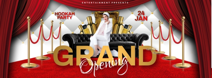 Copy of Grand opening party facebook cover | PosterMyWall