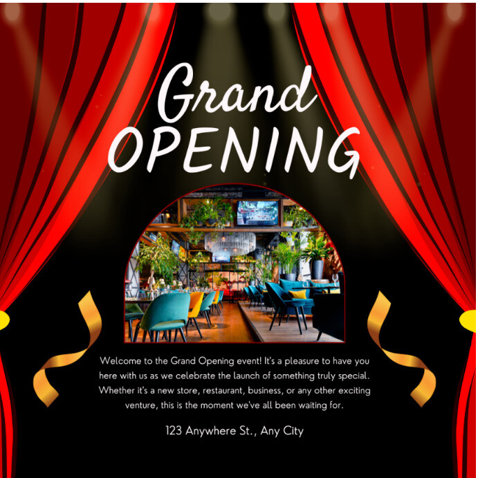 Grand opening party flyer design template | PosterMyWall