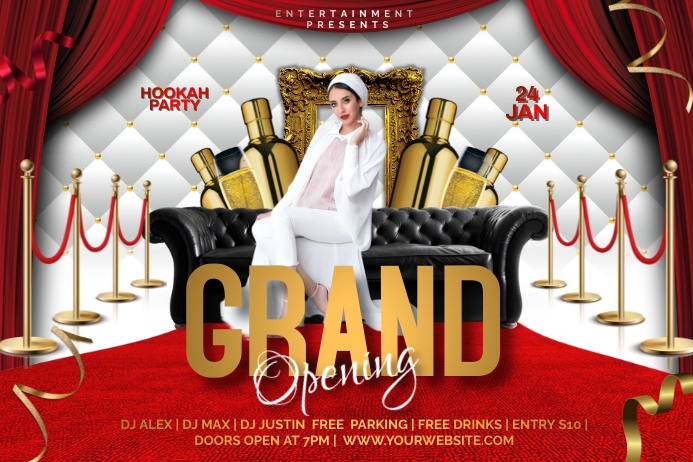 Grand opening party poster Template | PosterMyWall